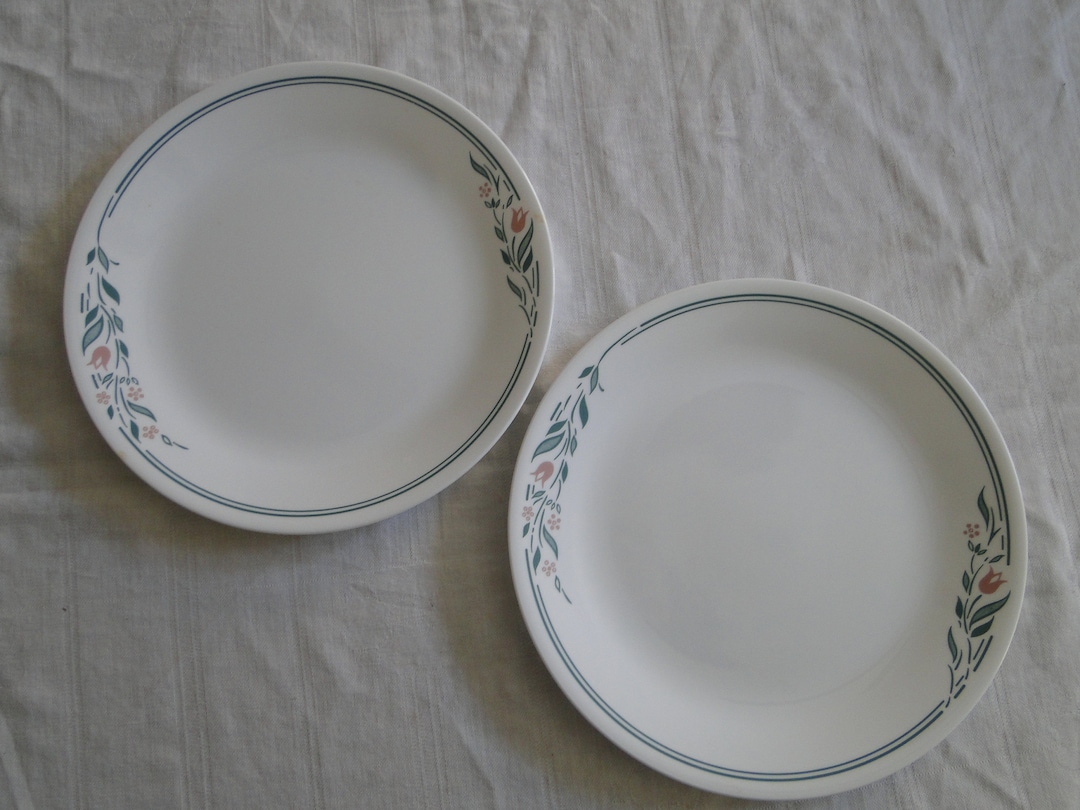 Set of 2 Corning Corelle ROSEMARIE Pattern 10-1/4" Dinner Plates - Etsy