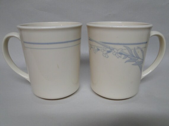 Set of 2 Corning Corelle BLUE LILY Pattern Coffee Cups - Etsy