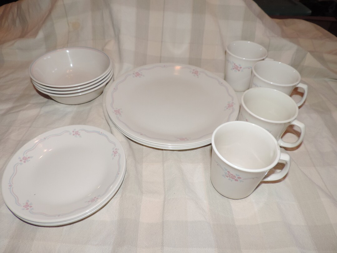 Corning Corelle ENGLISH BREAKFAST Pattern 16 Piece Dinnerware Set ...