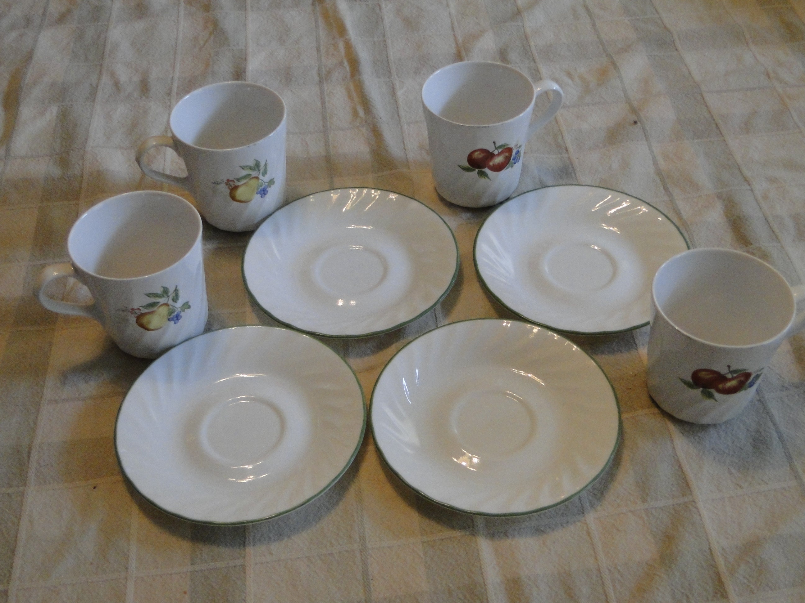 Lot of 4 Corning Corelle CHUTNEY Pattern Cup & Saucer Sets 8 Pieces - Etsy