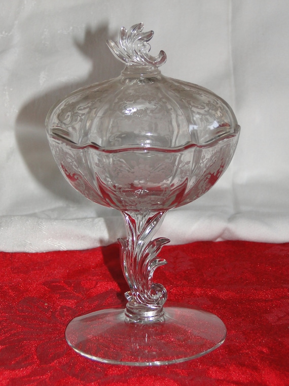 Vintage Fostoria MEADOW ROSE Pattern Baroque Style Covered - Etsy