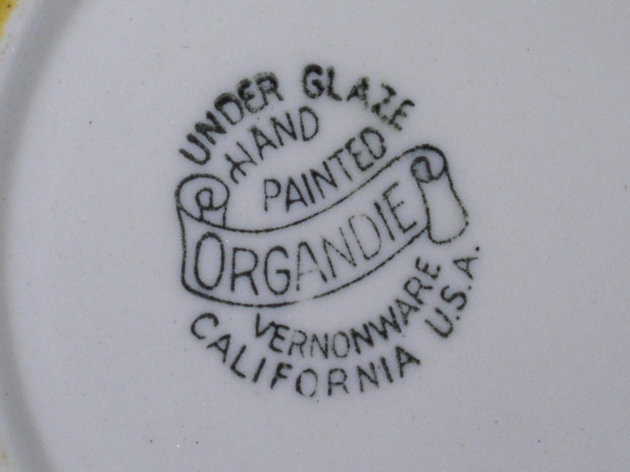 Vernonware Hand-painted ORGANDIE Pattern 13-3/4 Oval - Etsy