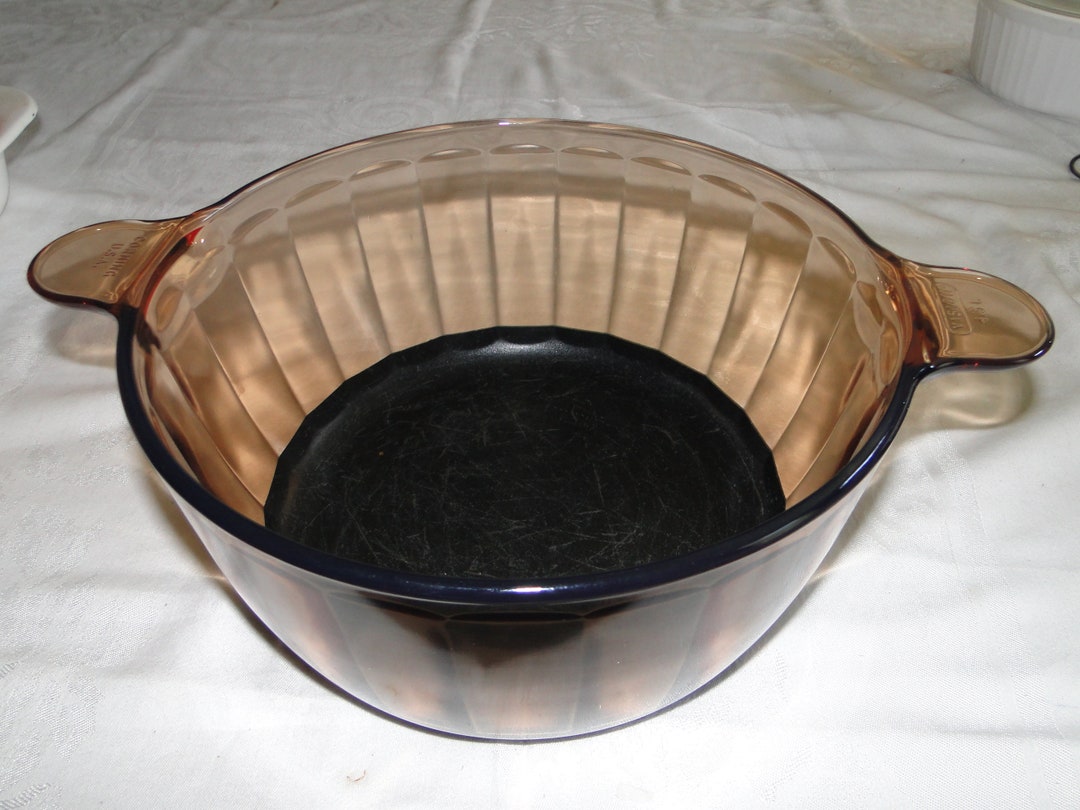 Pyrex / Corning SCULPTED VISIONS Amber 5 Quart Open Non-stick Dutch ...