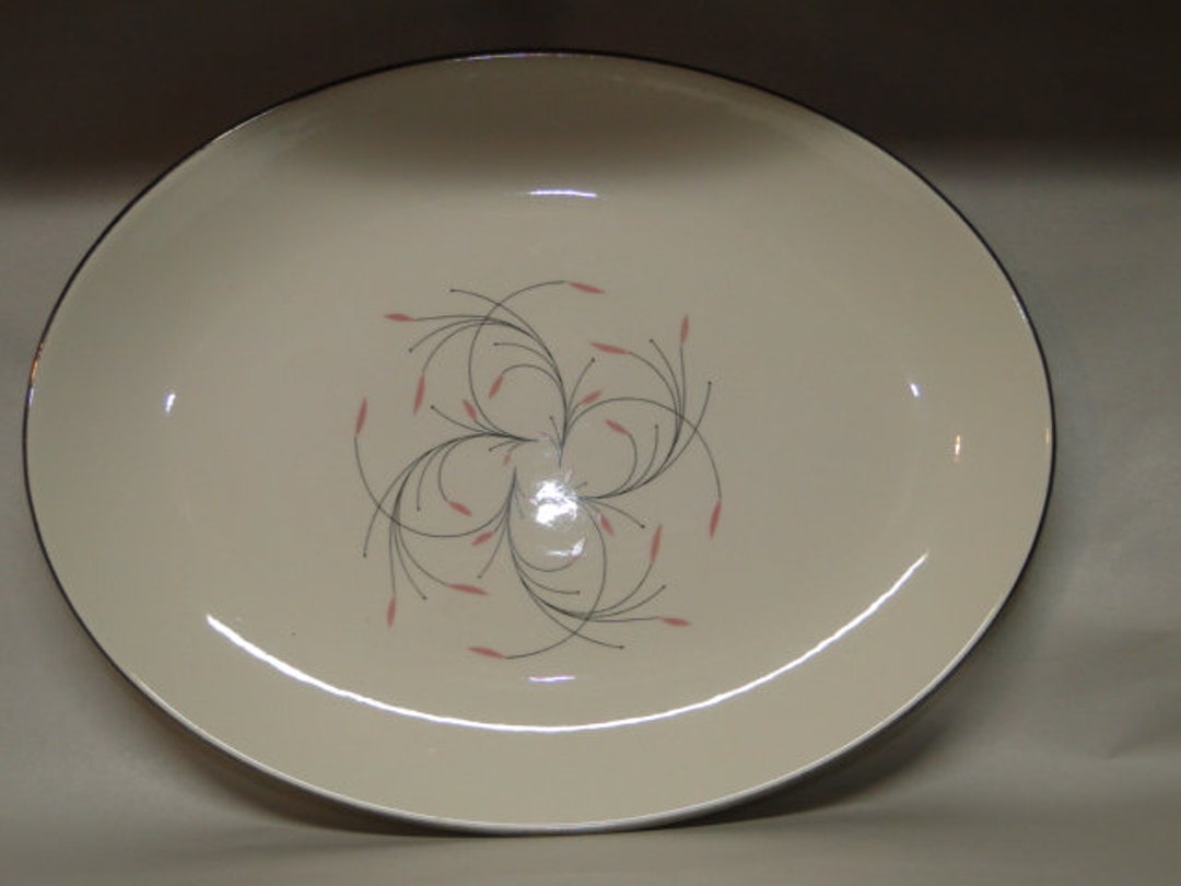 Homer Laughlin Rhythm CAPRI PINK Pattern 11-1/2 Oval Platter - Etsy