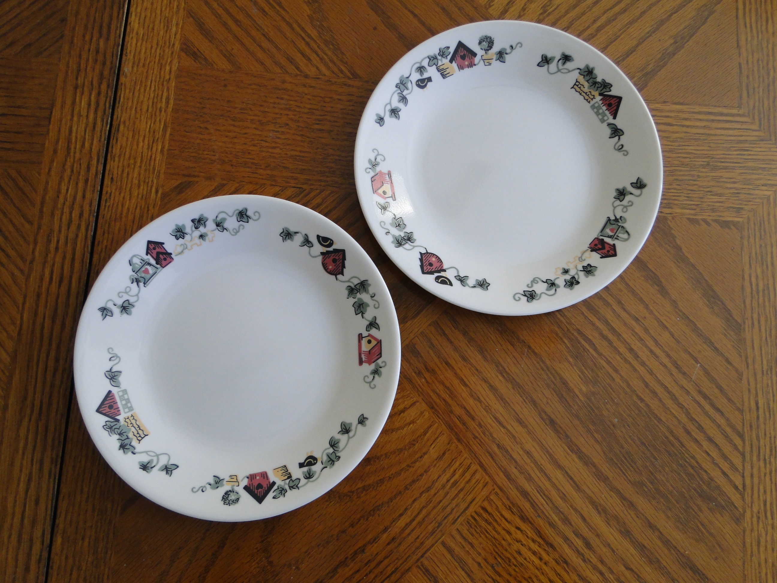 Set of 2 Corning Corelle GARDEN HOME Pattern 6-3/4 Bread Plates - Etsy