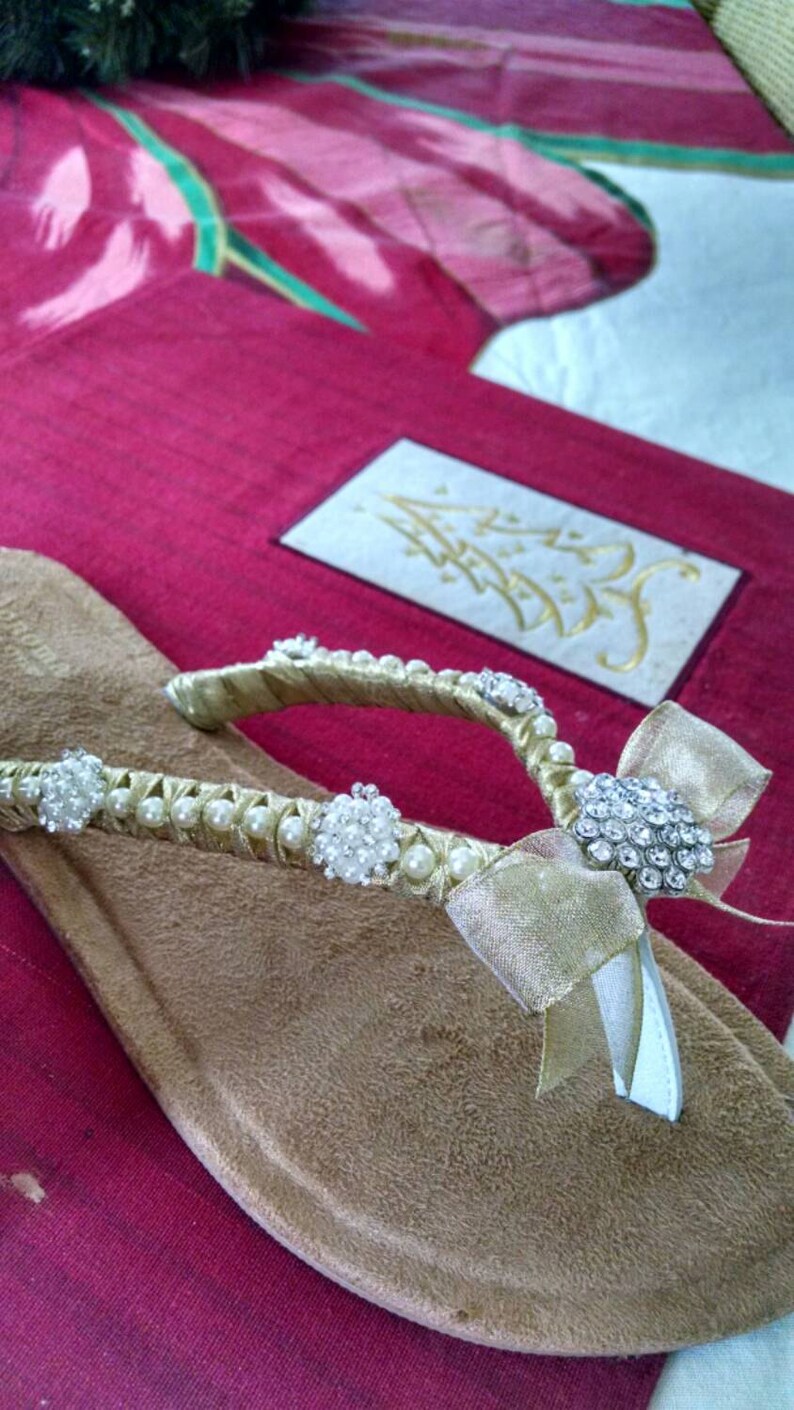 Wedding Sandal Custom/Handmade with Pearls | Etsy