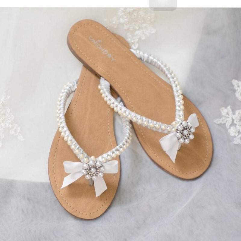 Pearl Flip Flops - Etsy