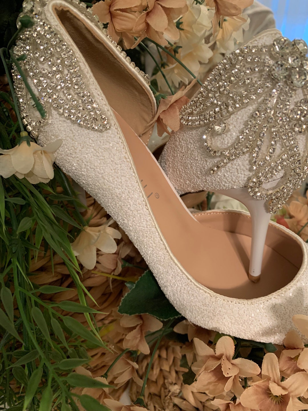 Wedding Heels/pumps Rhinestone Backed Custom/handmade - Etsy