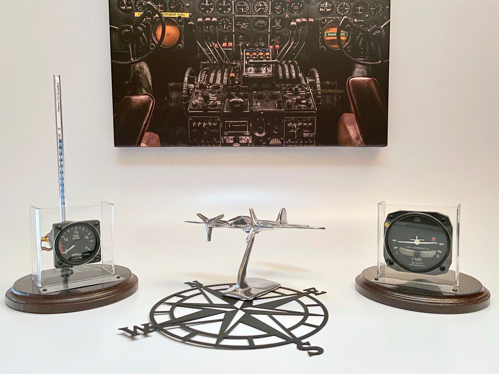 Flight Deck Instruments - Aircraft Turn Coordinator Gauge, Aircraft ...