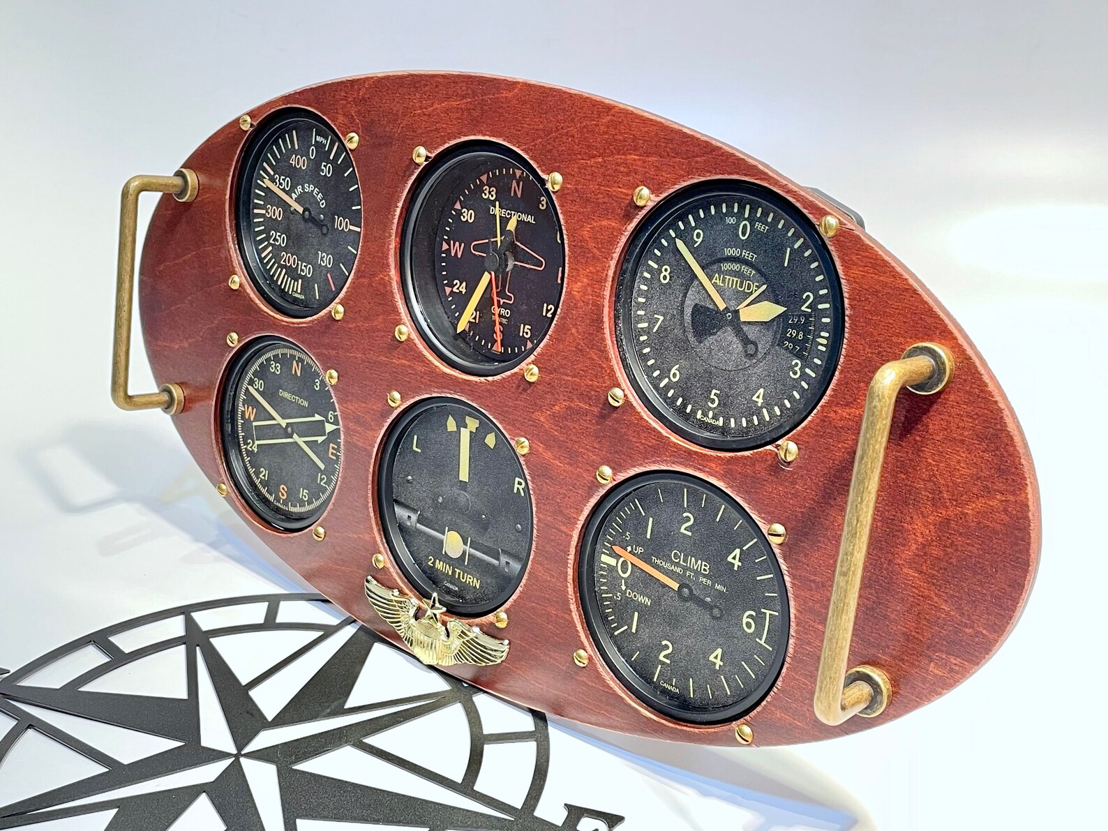 Aviation 6 Pack Serving Tray Vintage US Airmail Themed Flight Deck ...