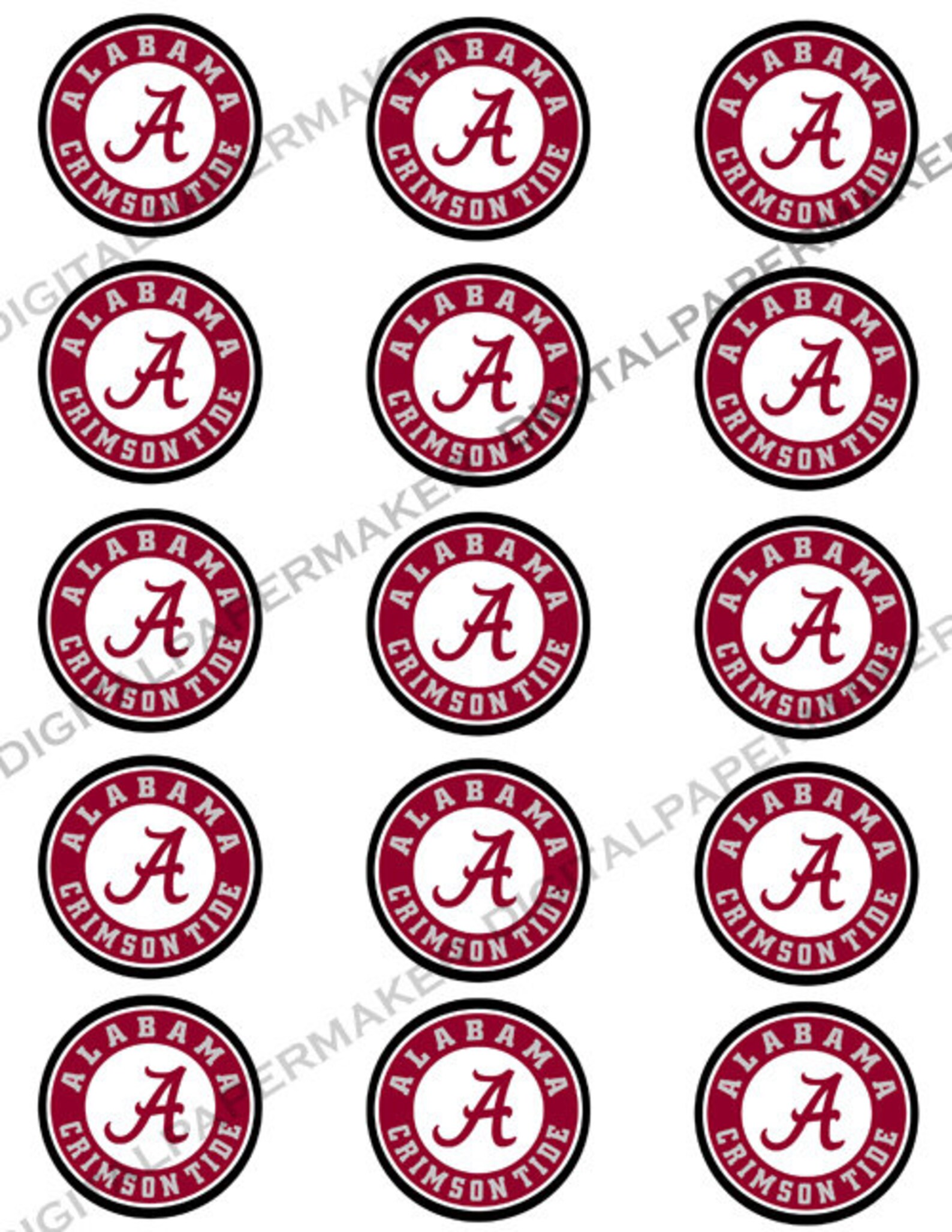 Alabama Crimson Tide Party Pack to Use for Scrapbooking, Clipart ...