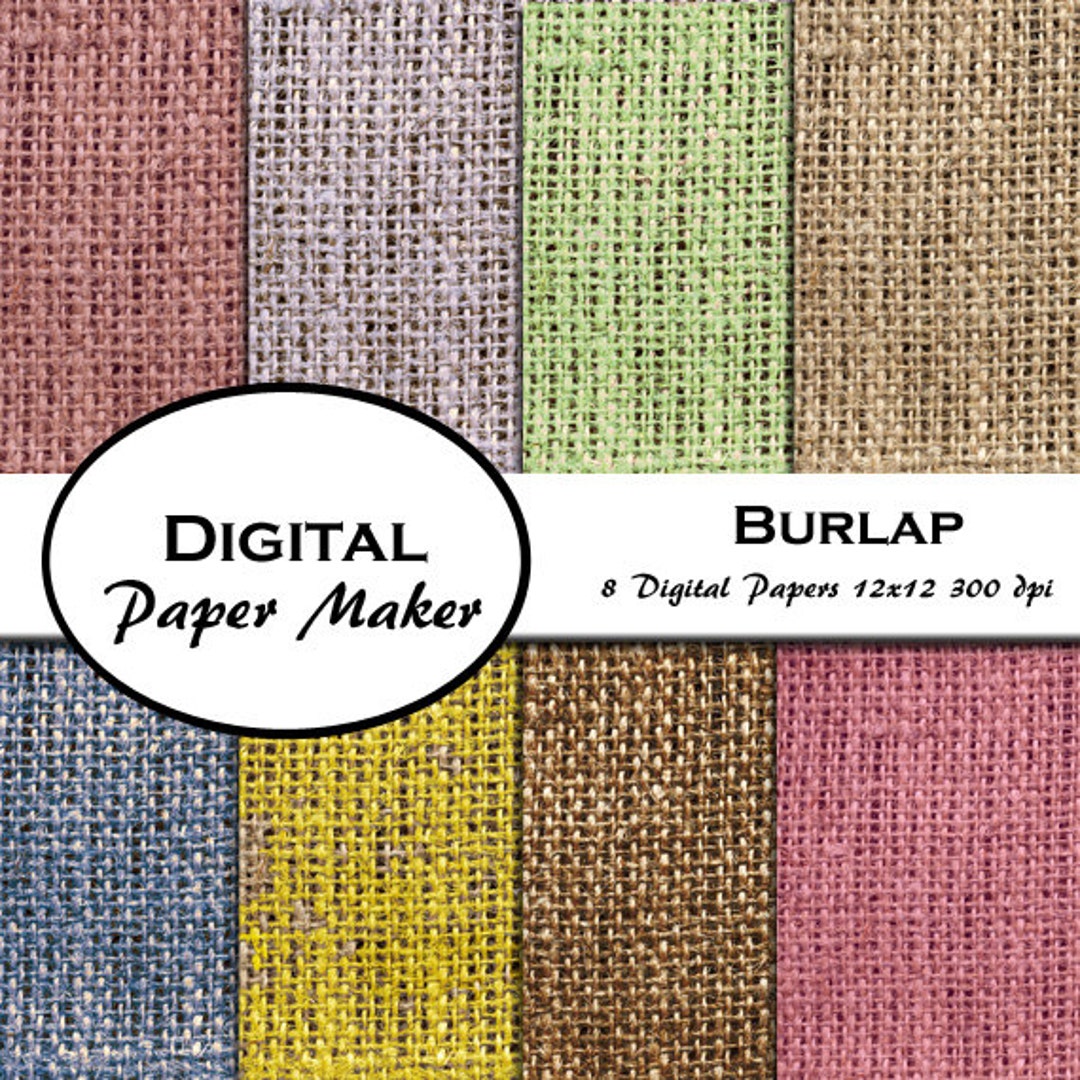 Burlap (colored) Style Digital Paper Designs That Can Be Used for Scrap ...