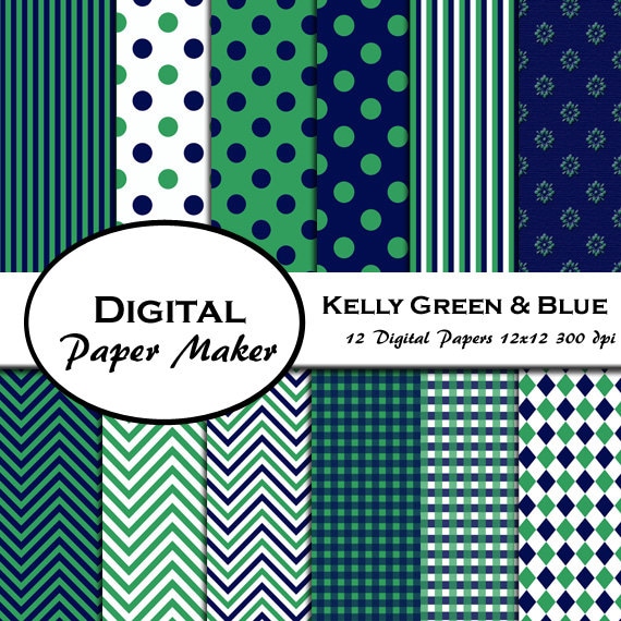 Kelly Green Chevron Background