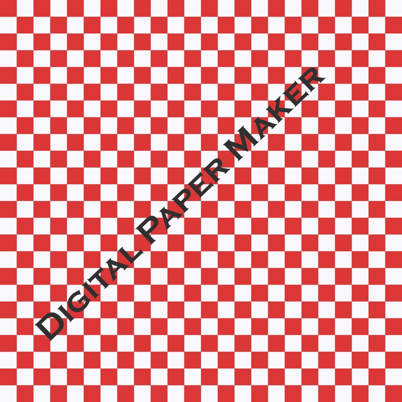 Red and White Checker Pattern Seamless File 12x12 JPG and PNG Files 300 ...