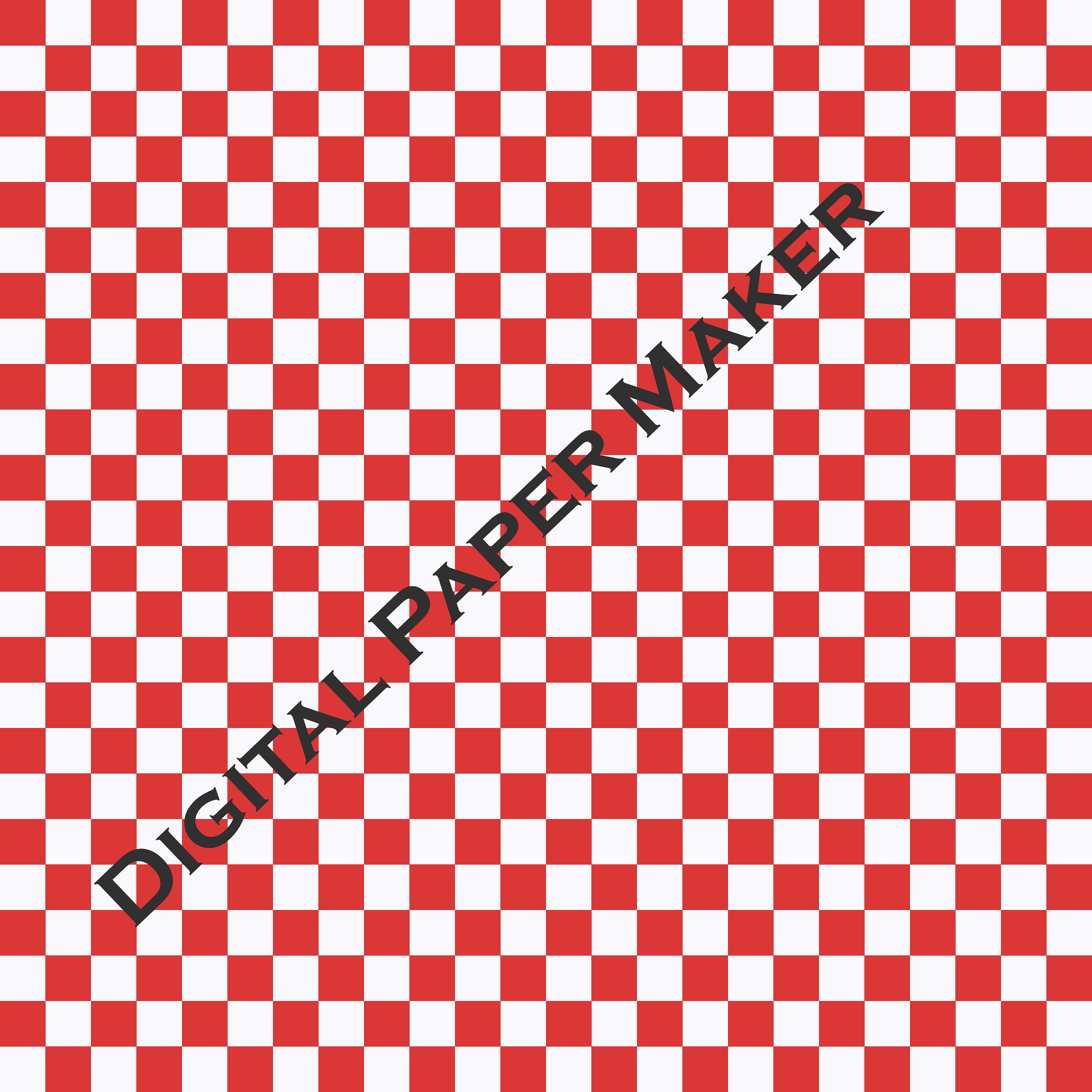 Red and White Checker Pattern Seamless File 12x12 JPG and PNG Files 300 ...