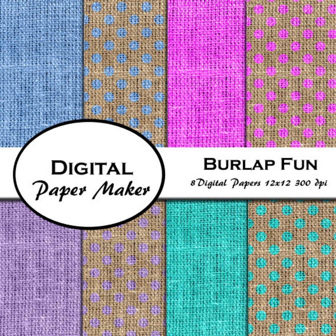 Burlap (colored) Style Digital Paper Designs That Can Be Used for Scrap ...