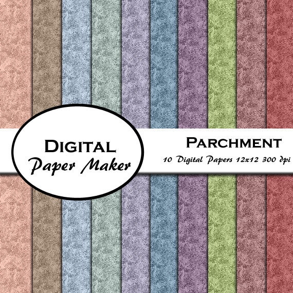 Colored Parchment Style Digital Paper Designs That Can Be Used for ...