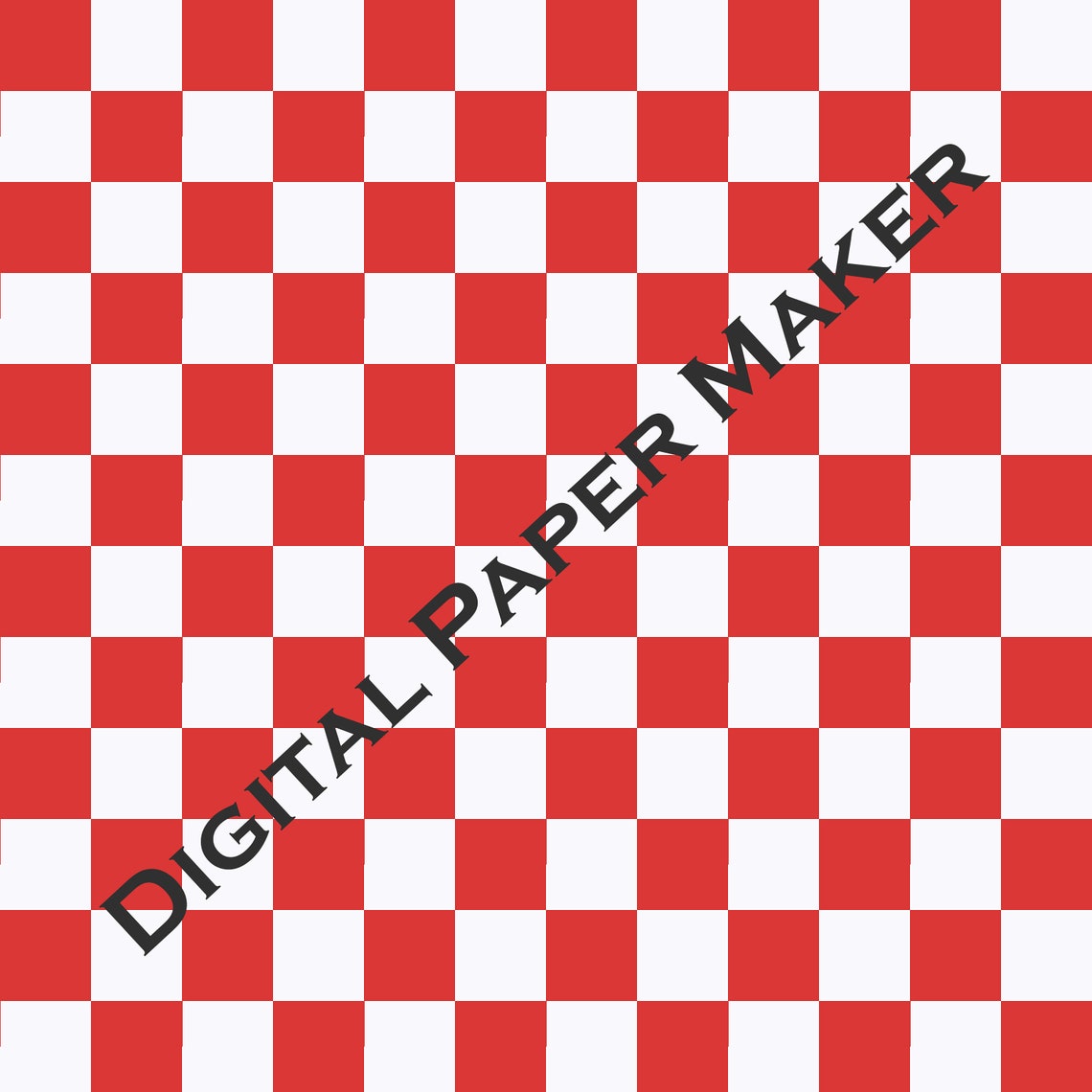 Red and White Checker Pattern Seamless File 12x12 JPG and PNG Files 300 ...