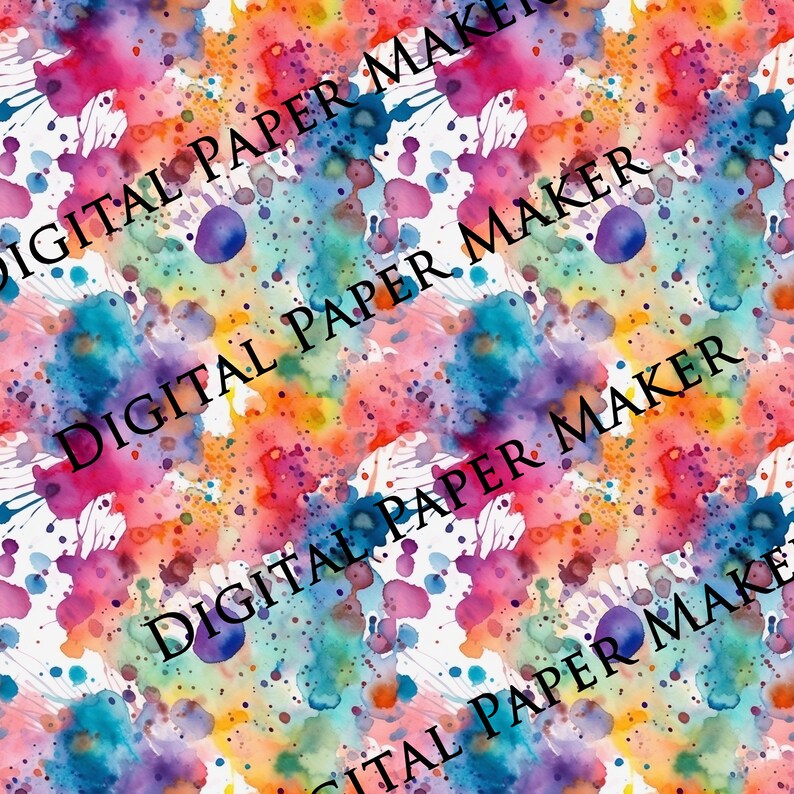 Watercolor Abstract Designs. Seamless 300 Dpi, 12 X 12 Inch to Use for ...