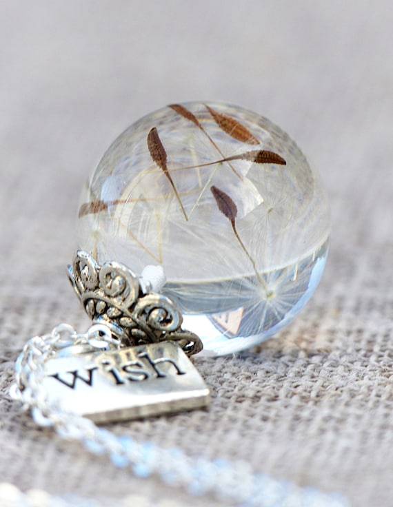 Dandelions chain a wish silver | Etsy