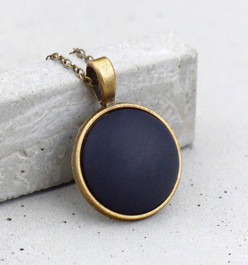 Basic necklace matt black | Etsy