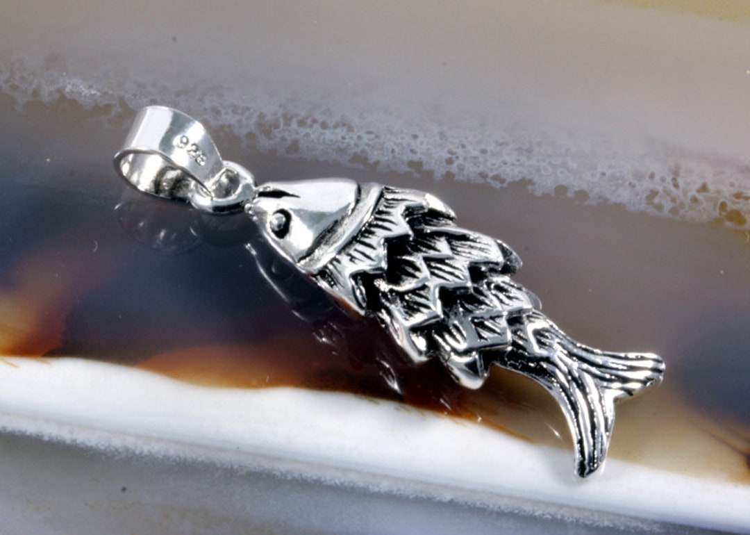 Fish, Movable 925 Sterling Silver Pendant - Etsy