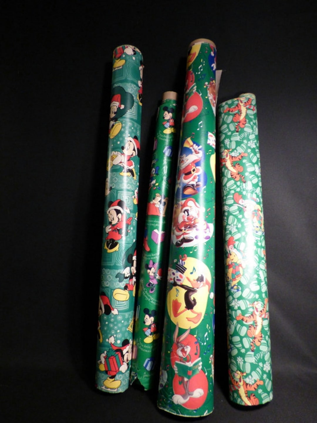 Vintage Disney Christmas Wrapping Paper - Four Partial Rolls - Etsy