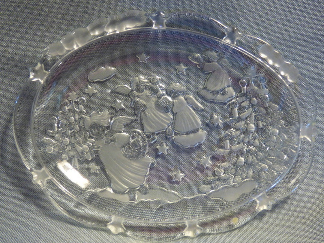 Mikasa Frosted Angels Oval Chrystal Dish 9.25 X 7 - Etsy