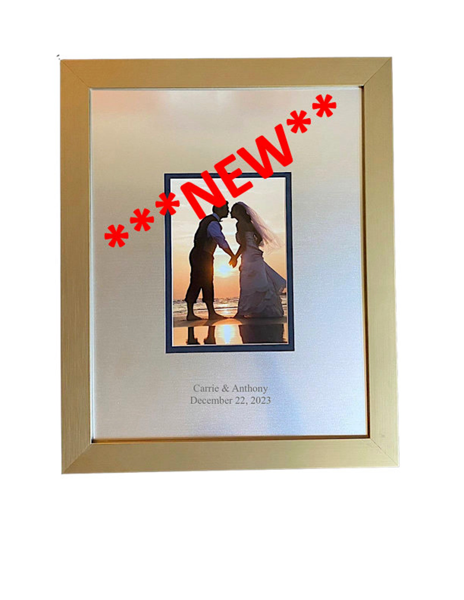 NEW GOLD Signature Frame, Wedding Guestbook Alternative, Anniversary ...
