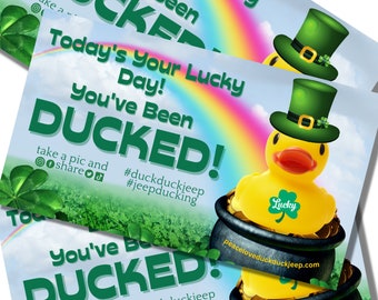 St Patrick's Day Youve Been Ducked Duck Tags Ducking - Etsy