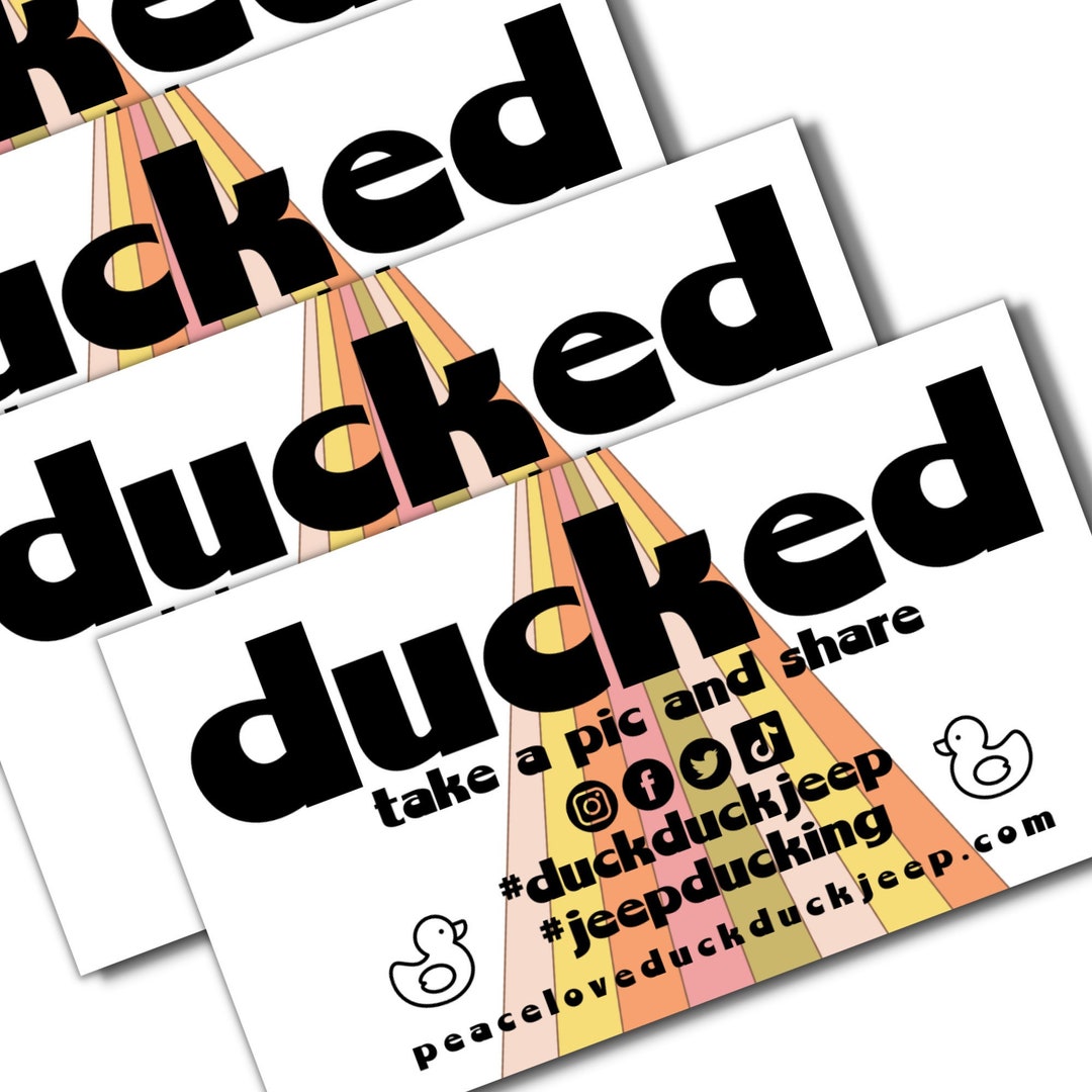 Printable Retro Pastel Duck Duck Tags, You've Been Ducked Ducking Tags ...
