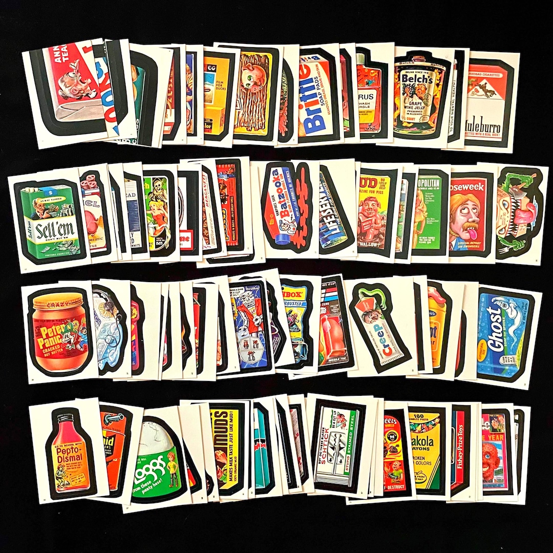 Vintage 80s Wacky Packages Sticker Card Set: 1986 Topps, Complete 77 ...