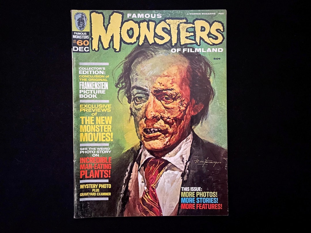 Vintage 1960's Famous Monsters of Filmland Horror Movie Magazine Issue ...