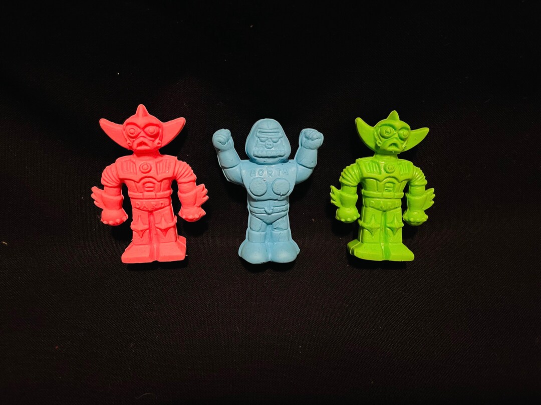Vintage 70's/80's Diener Alien and Robot Eraser Figures, Set of 3 Keshi ...