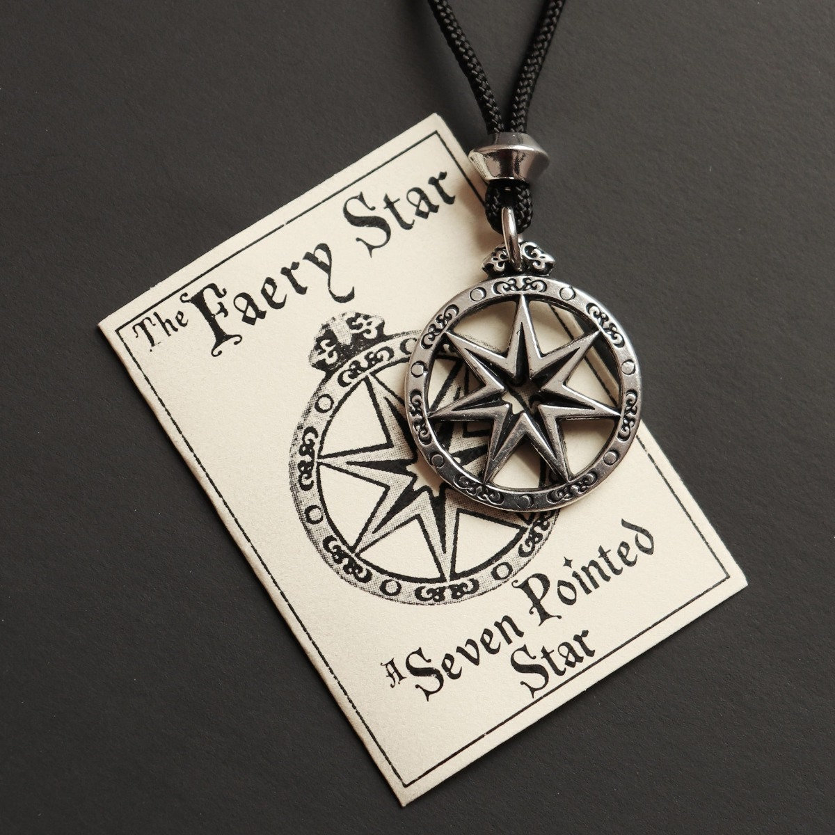 The Faery Star Seven Point Star Pendant - Etsy