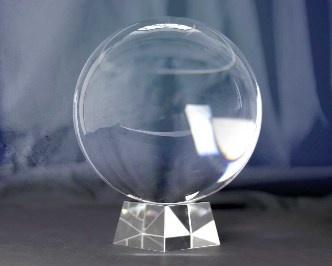Clear Crystal Ball 8 Inch - Etsy
