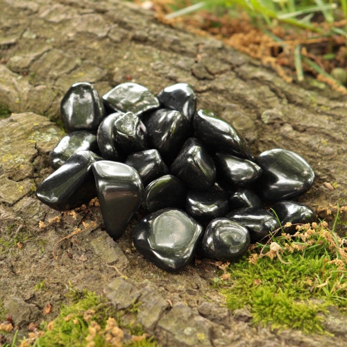 Jet Tumbled Stone - Etsy