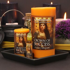 Crown of Success Candle Small Pillar, Spell Candle for Bringing Success ...