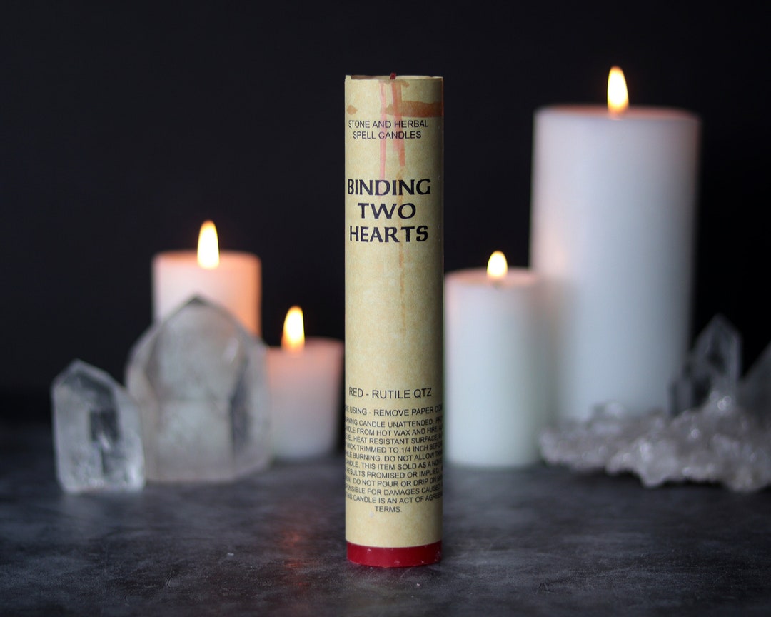 Binding of Two Hearts Spell Candle With Rutilated Quartz - Etsy