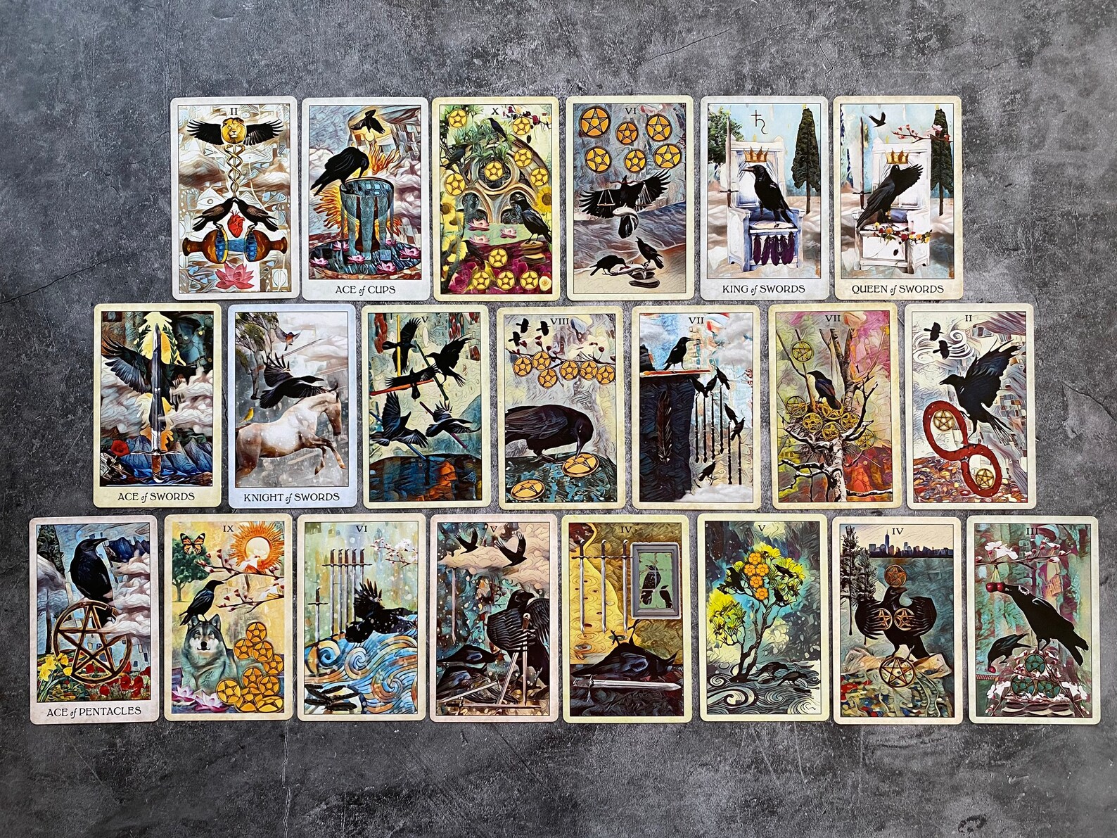 Crow Tarot Deck 78 Cards 86 Page Booklet Tarot Cards | Etsy