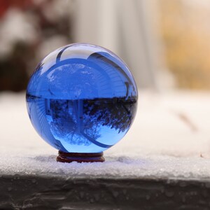 3 Inch Blue Crystal Ball - Etsy