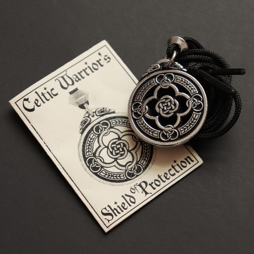 CELTIC Warrior's SHIELD of PROTECTION Pewter Pendant - Etsy