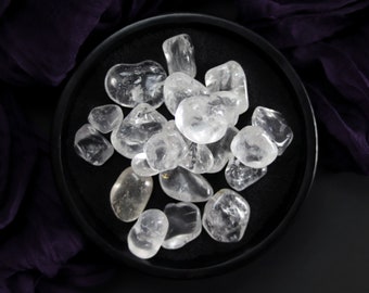 4 Sparkley Ice Clear QUARTZ Size Medium Grade A Tumbled Stones - Etsy