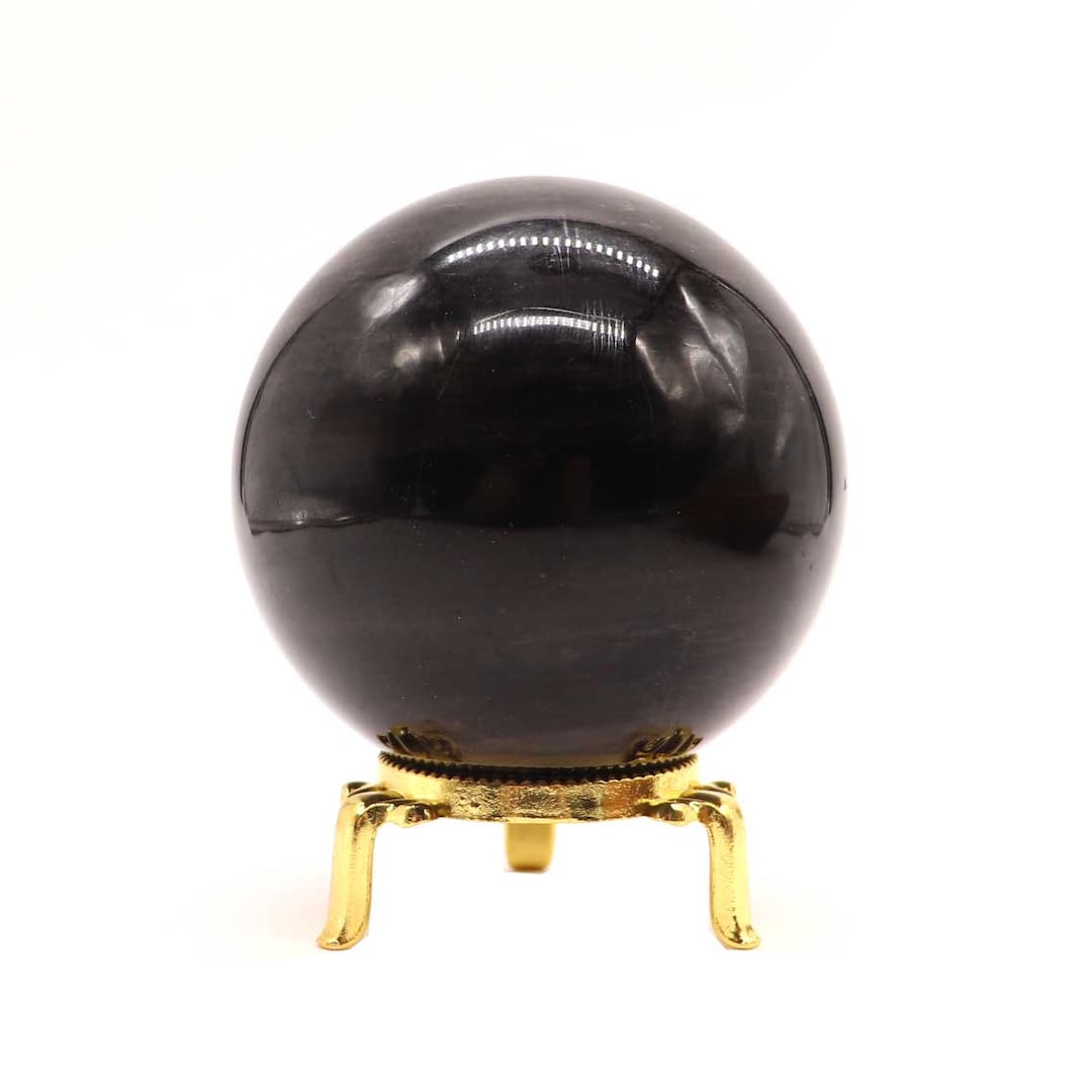 Black Obsidian Crystal Ball - Etsy