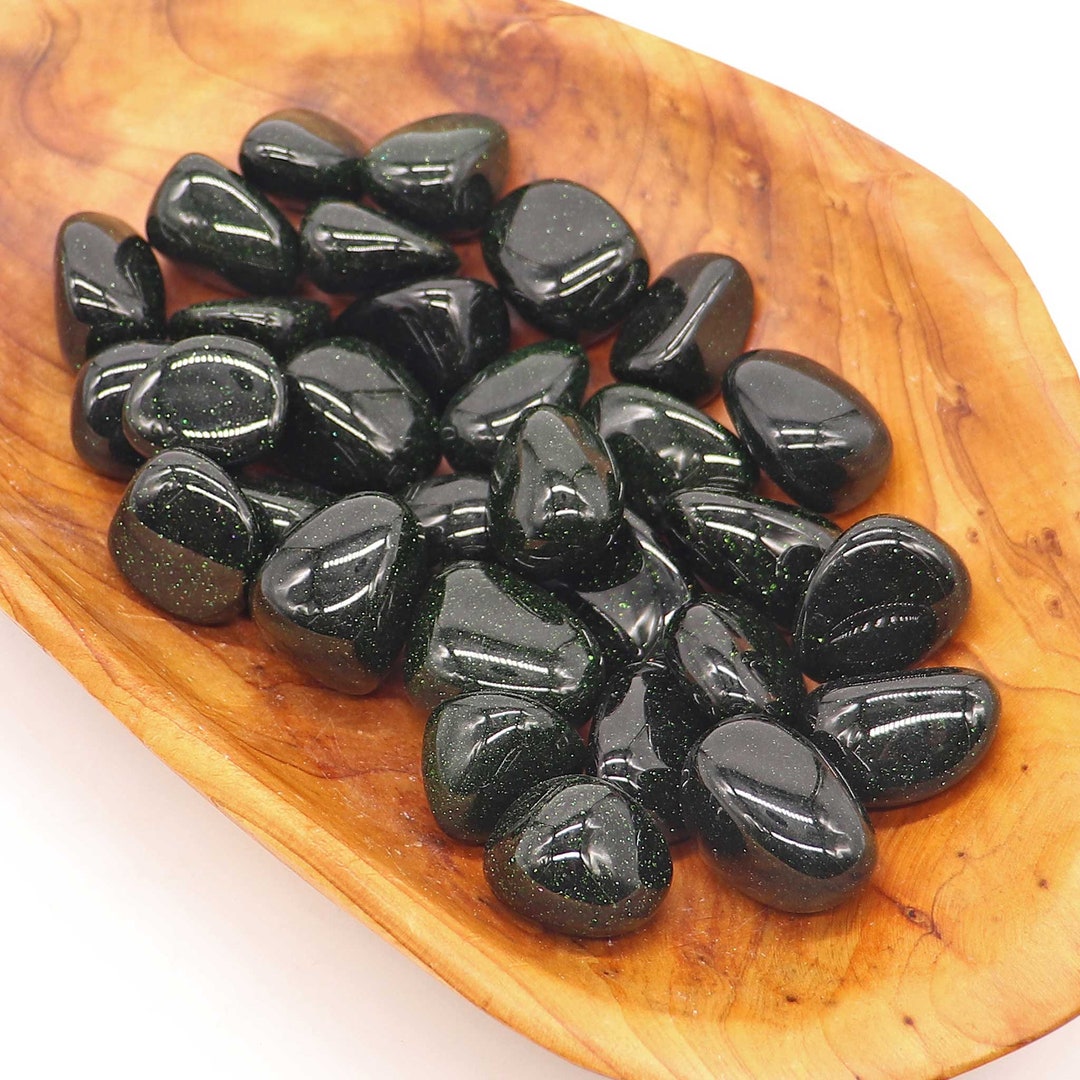 Goldstone, Green Tumbled Stone - Etsy