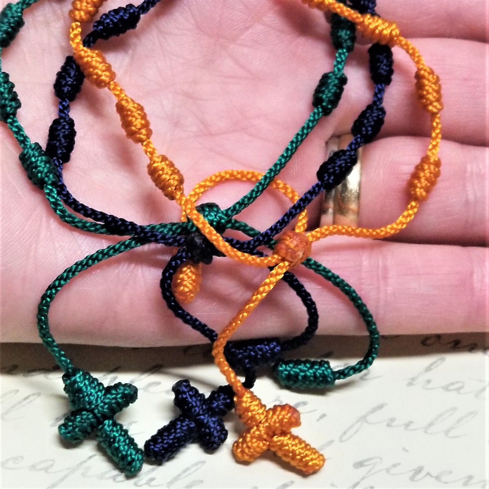 3 STRING ROSARY BRACELETS. 3 Bboys Knotted Mini Rosary Bracelets ...