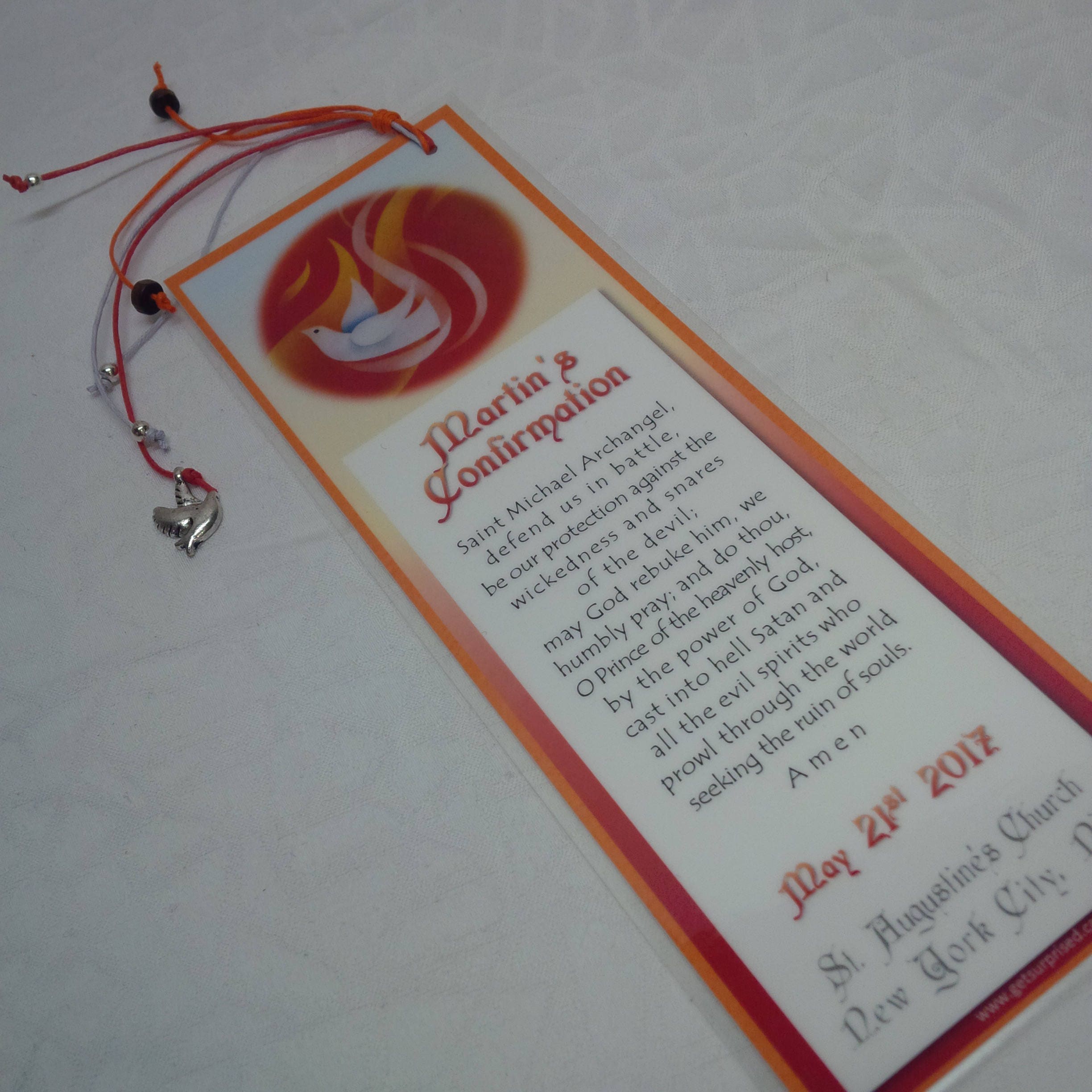12 CONFIRMATION FIRE BOOKMARKS. Holy Spirit Prayer Cards. Bilingual ...