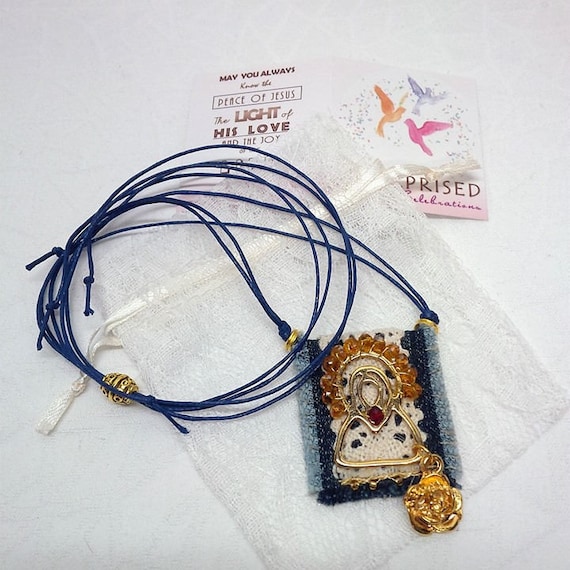 TOPAZ CRYSTALS SCAPULAR. Mystical Rose. Jean & Lace Original - Etsy