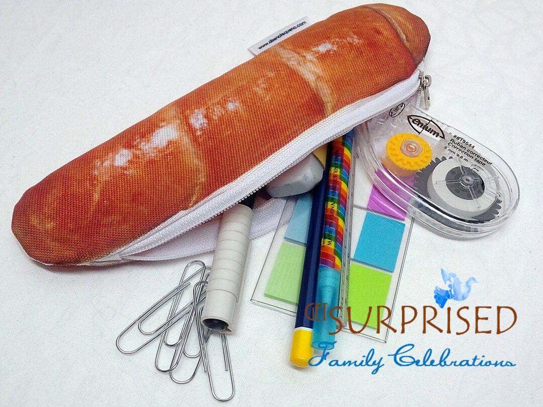 BREAD PENCIL CASE. Venezuelan Cachito Cosmetic Bag, Travel Bag, Snack ...