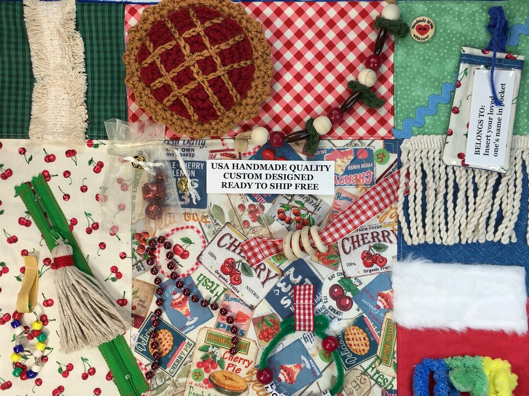 Fidget Lap Blanket, Dementia Fidget Quilt, Sensory Quilt, Twiddle Mat ...